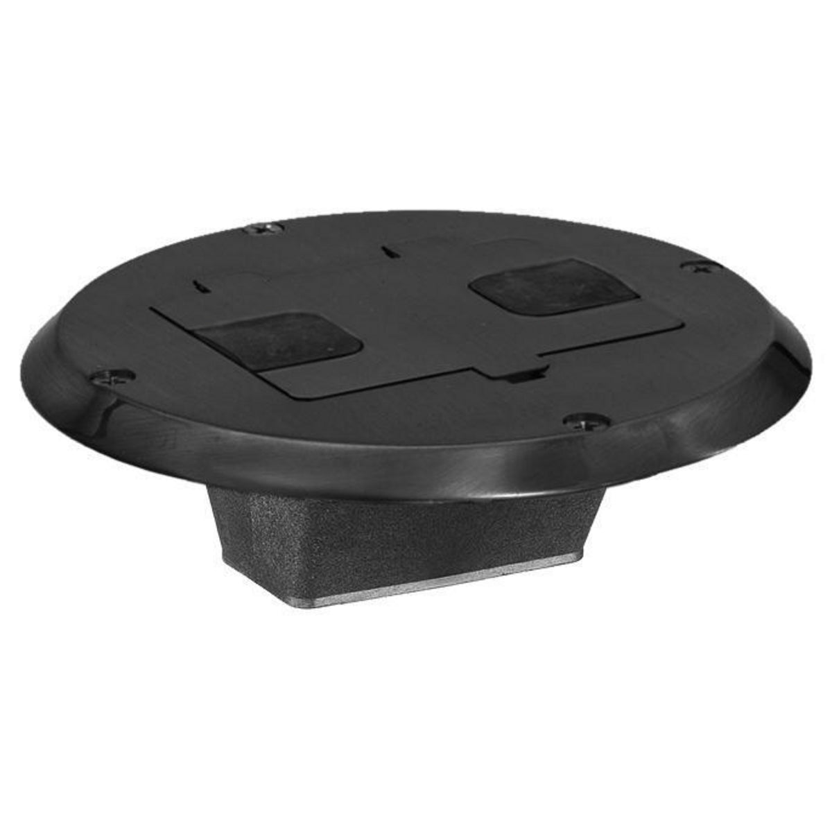 FLOOR BOX FLNG AND DOOR, BLACK – Marchand Electric