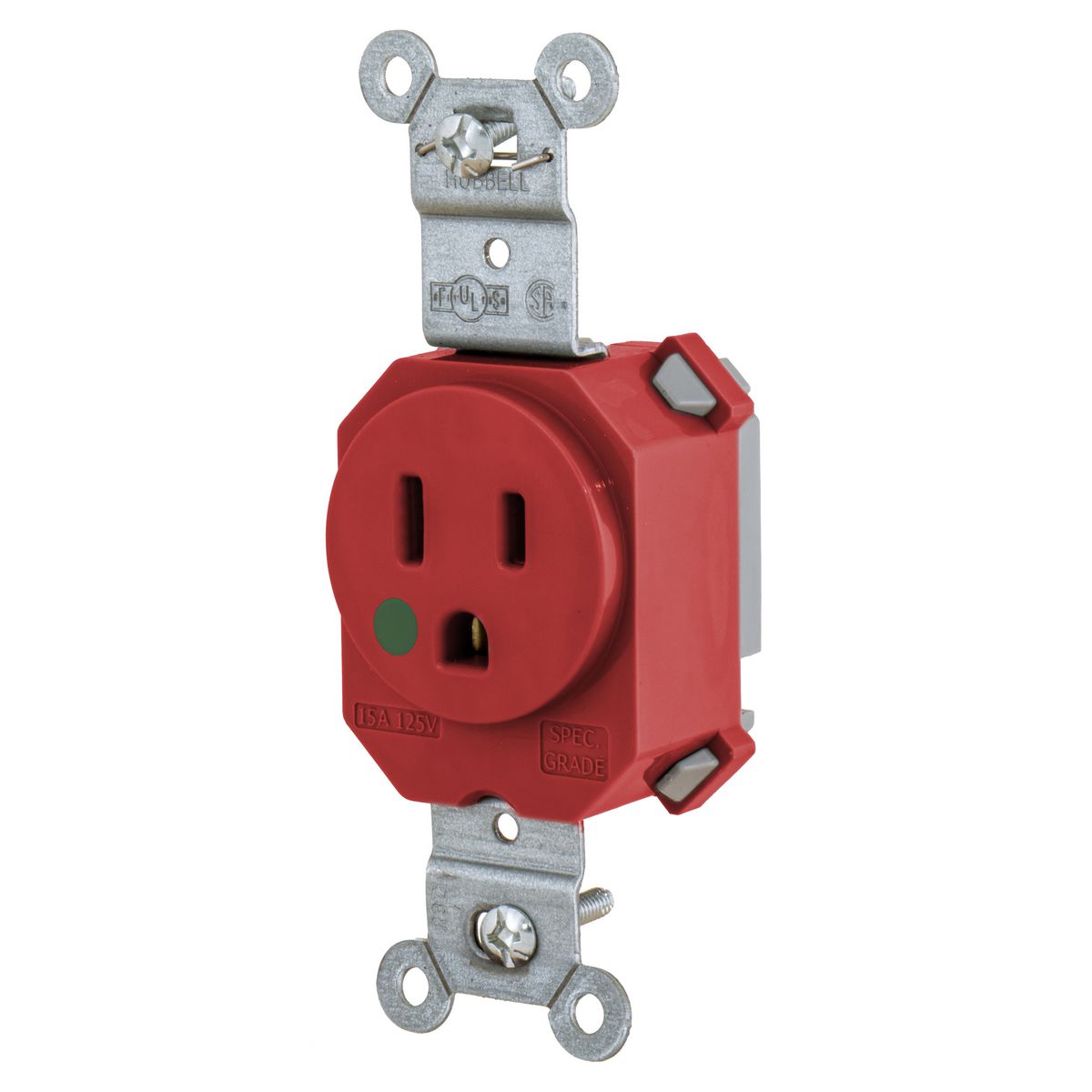 SNAP SGL RCPT HG 5-15R, 15A 125V RD – Marchand Electric